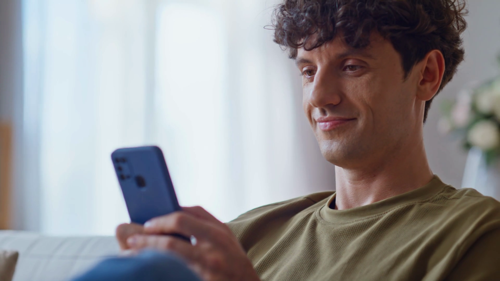 Closeup Man Hands Messaging Smartphone At Stock Footage SBV-351715713 ...