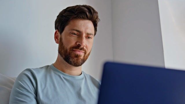 Frustrated Man At Computer Stock Footage: Royalty-Free Video Clips ...