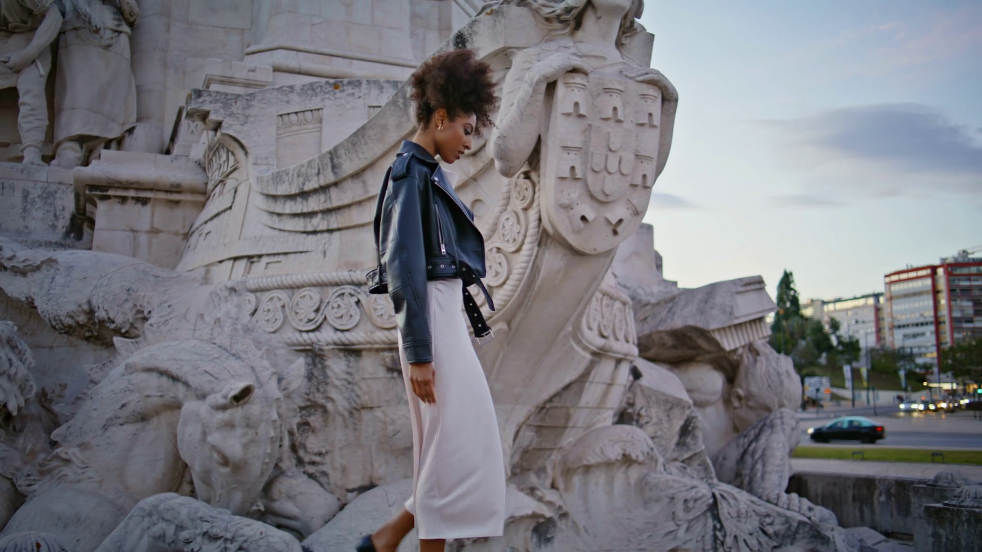 Girl Exploring Historical Architecture At Stock Footage SBV-352273303 ...