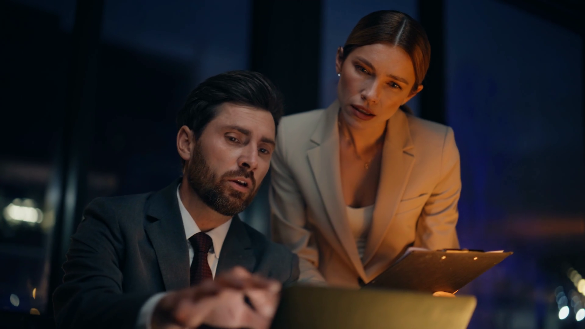 Secretary Bringing Report To Businessman Stock Footage SBV-352373451 ...