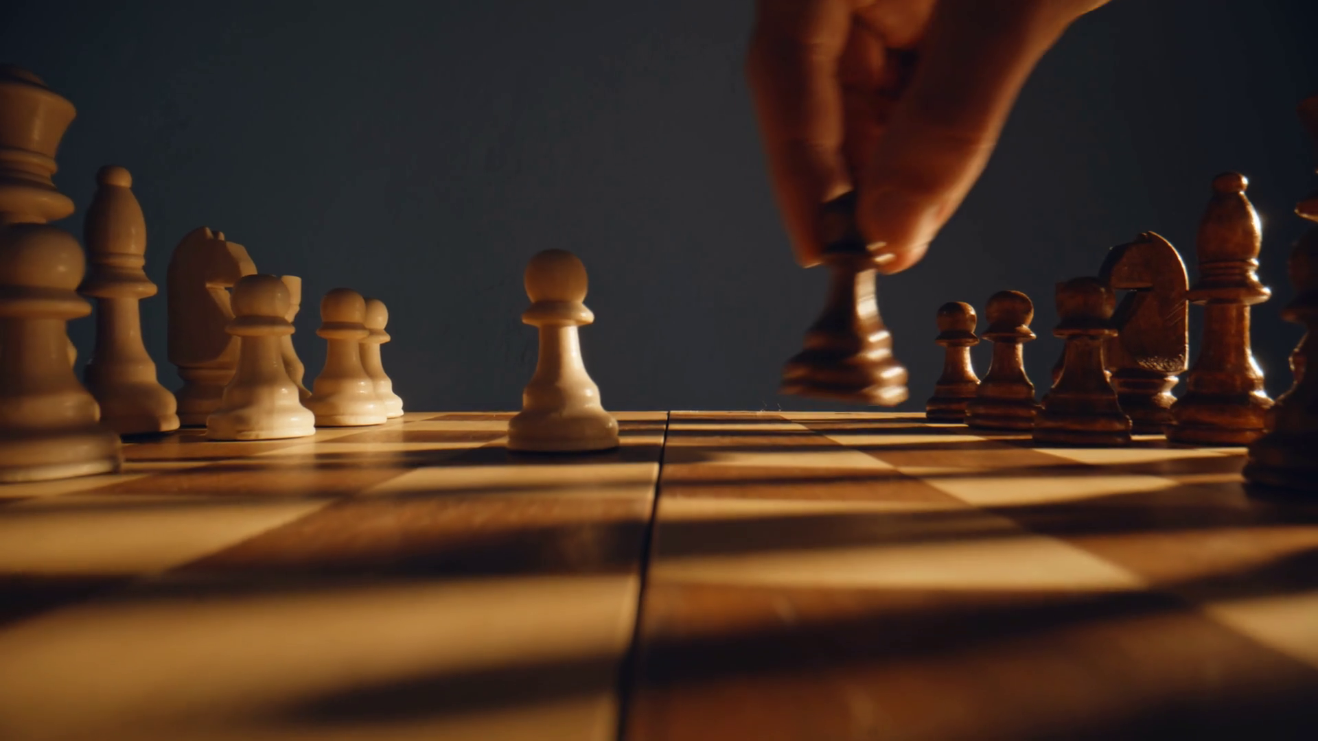 Closeup People Competing Chess On Checkered Stock Footage SBV-352581721 ...