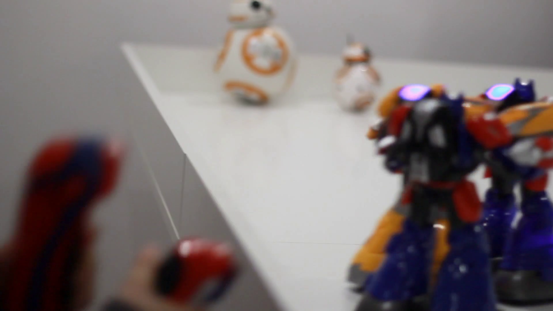 Boy Turn On Robot Toy Robot Child Playing Stock Footage SBV-312870629 ...