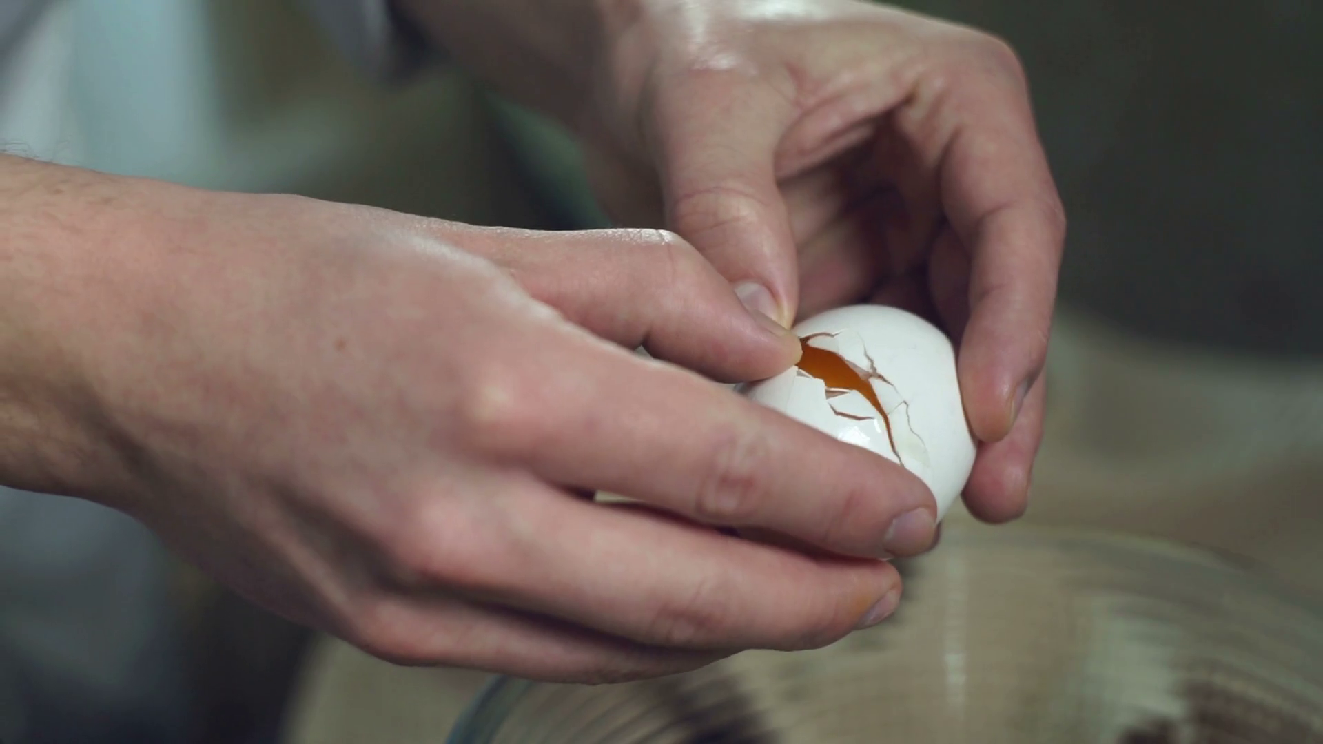 Chef Cooking Food Break Egg Closeup Cooking Stock Footage SBV-306735365 ...