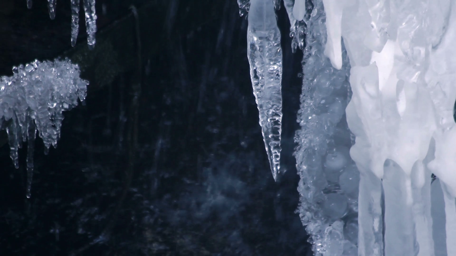 Icicles Water Drops Winter Waterfall Stock Footage SBV-307212766 ...
