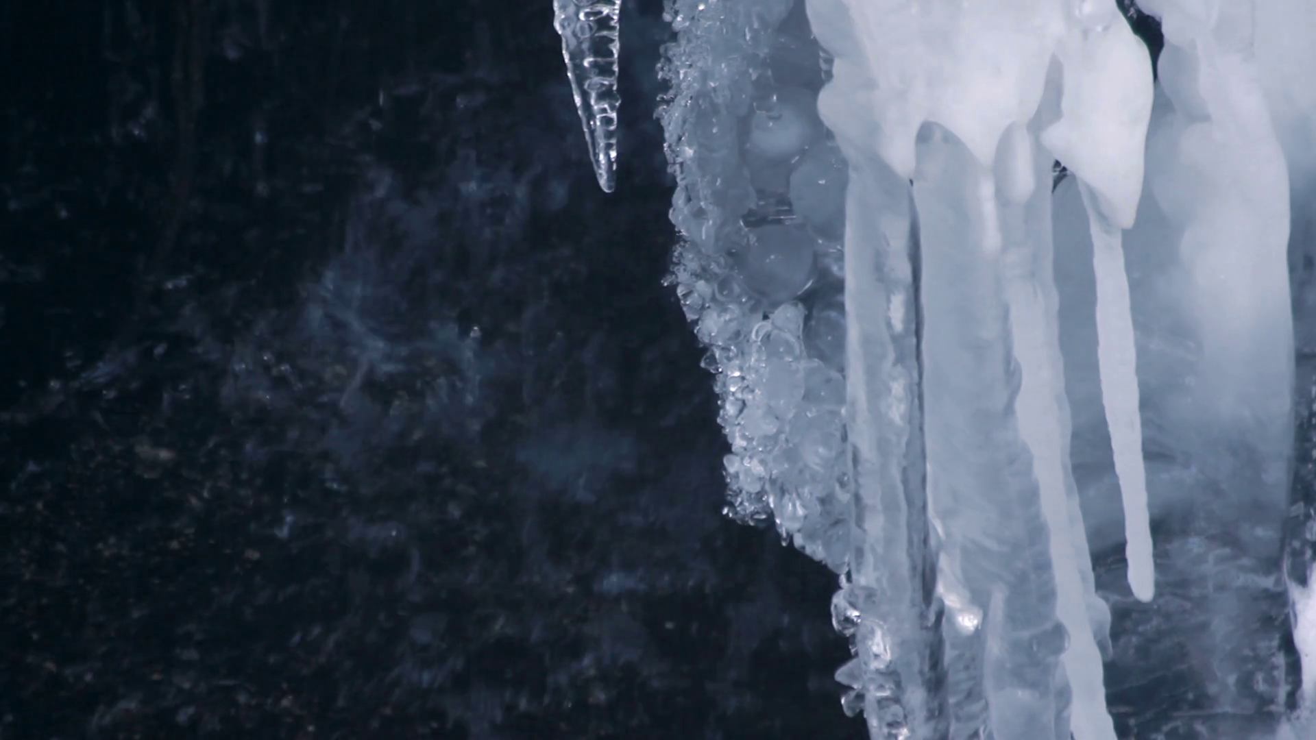 Melting Icicles On Background Of Waterfall Stock Motion Graphics SBV ...