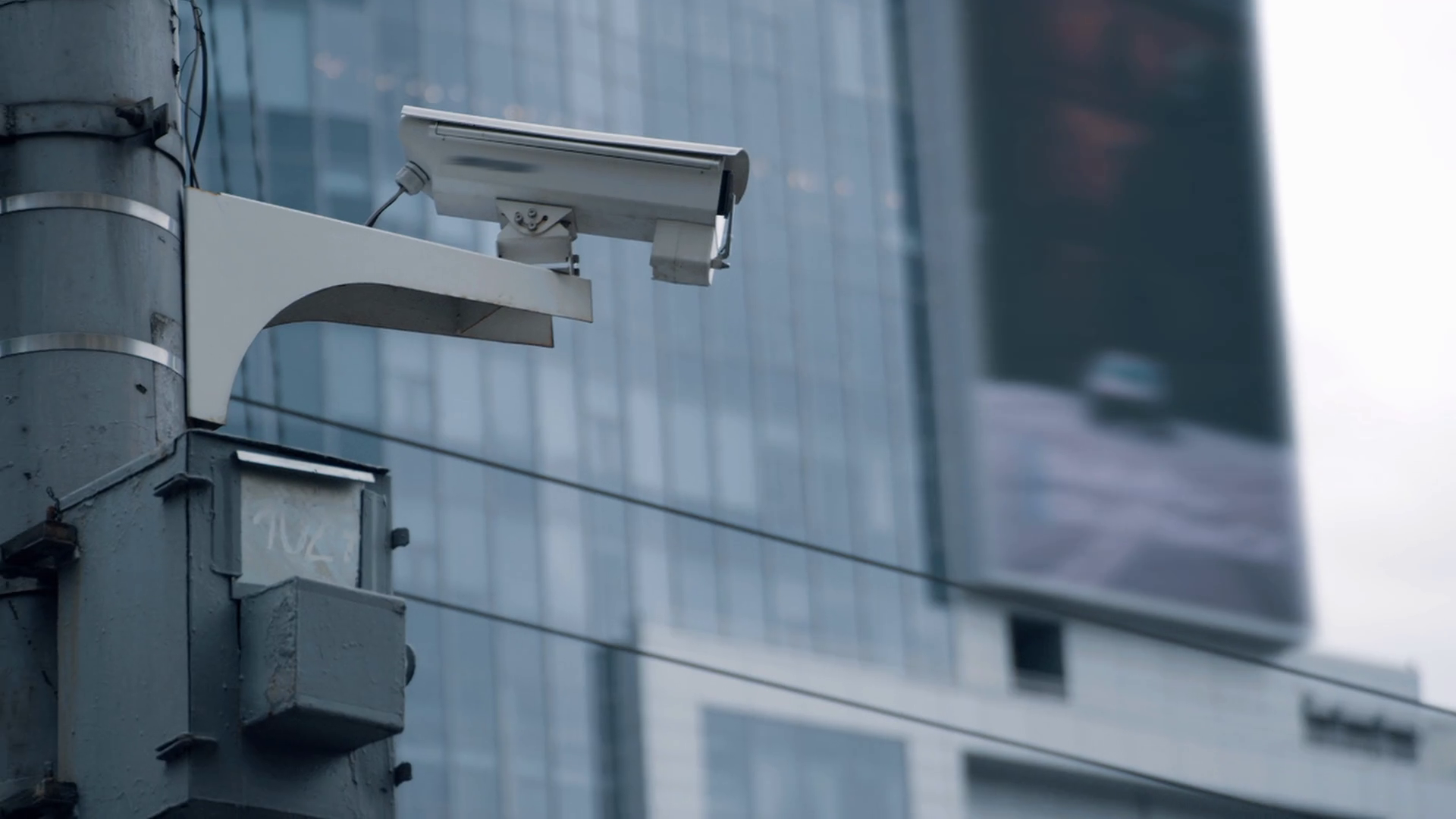 Modern Surveillance Camera Scanning City Stock Footage SBV-346736166 ...