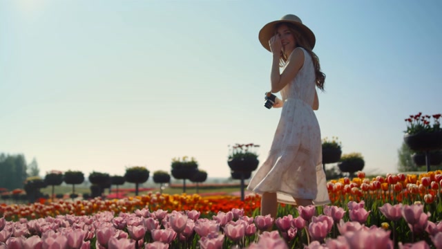 Woman Flower Walking Stock Footage: Royalty-Free Video Clips - Storyblocks