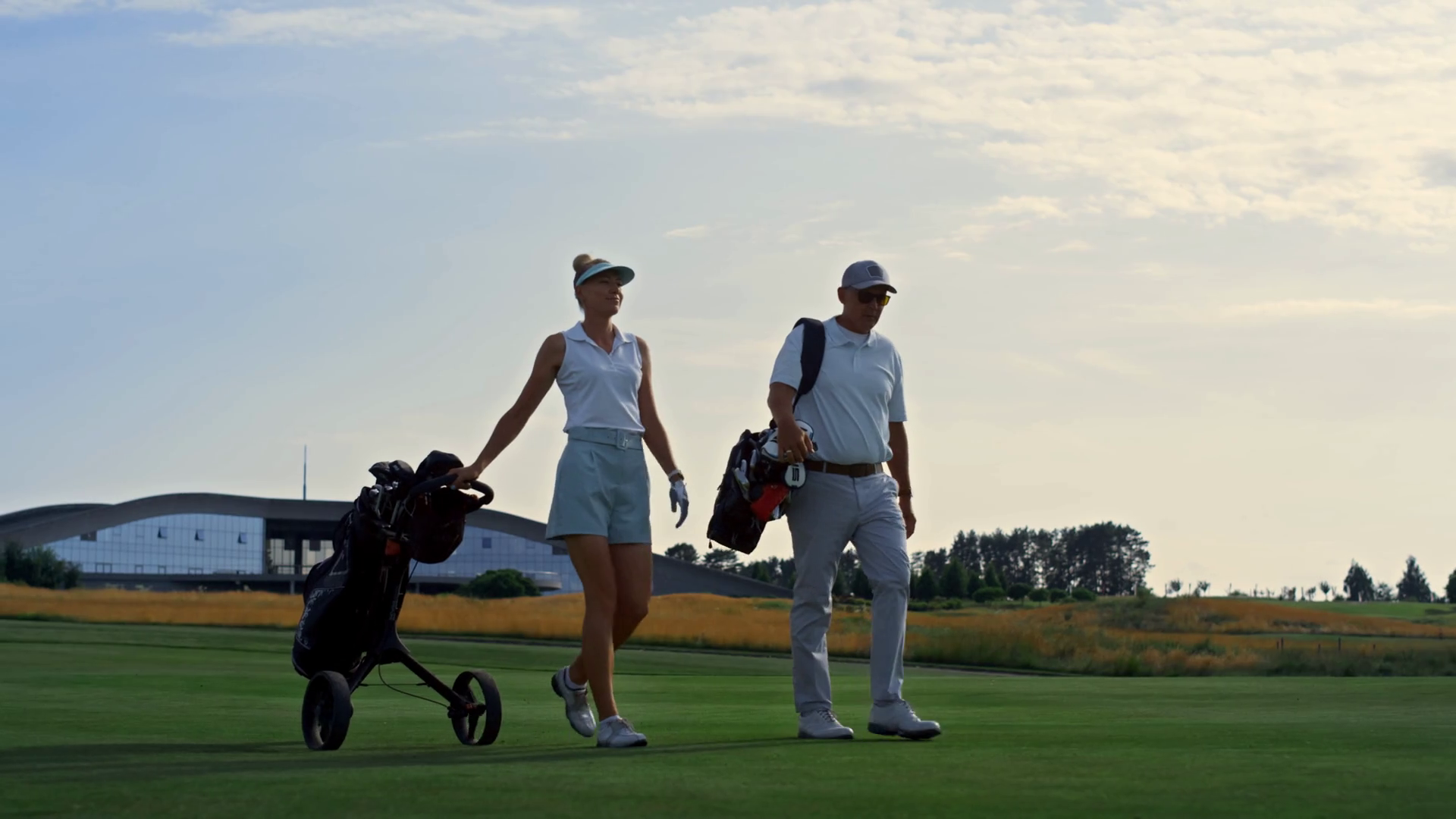 Couple Golf Players Discuss Sport Equipment Stock Footage SBV-346995613 ...