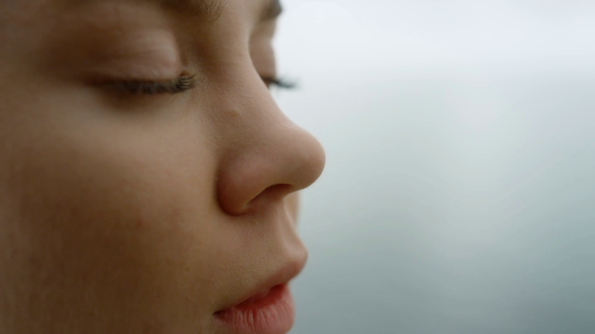 Portrait Of Relaxed Woman Breathing Deeply Stock Footage SBV-346997886 ...