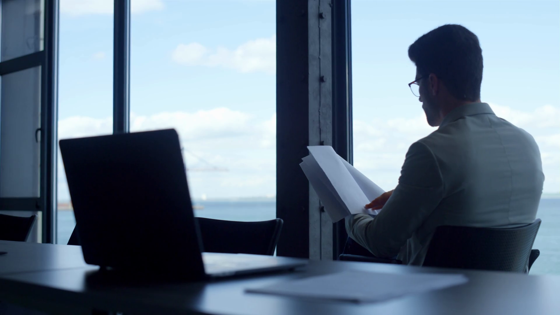 Office Manager Checking Documents At Stock Footage SBV-347069441 ...