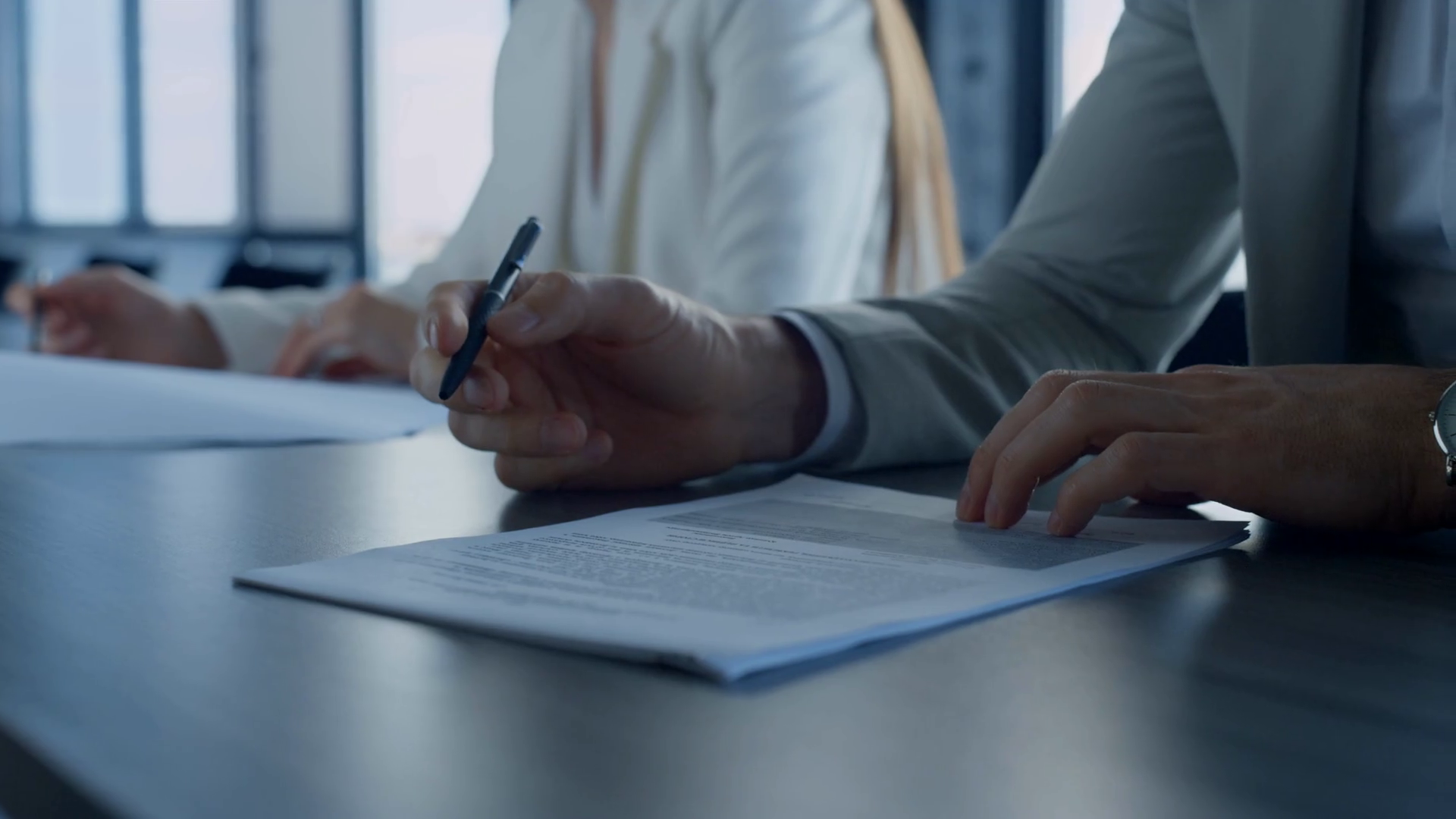 Hand Holding Pen Checking Document Closeup Stock Footage SBV-347059901 ...