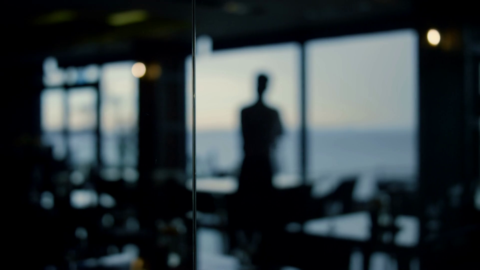 Focused Man Silhouette Looking Beautiful Stock Footage SBV-347087574 ...