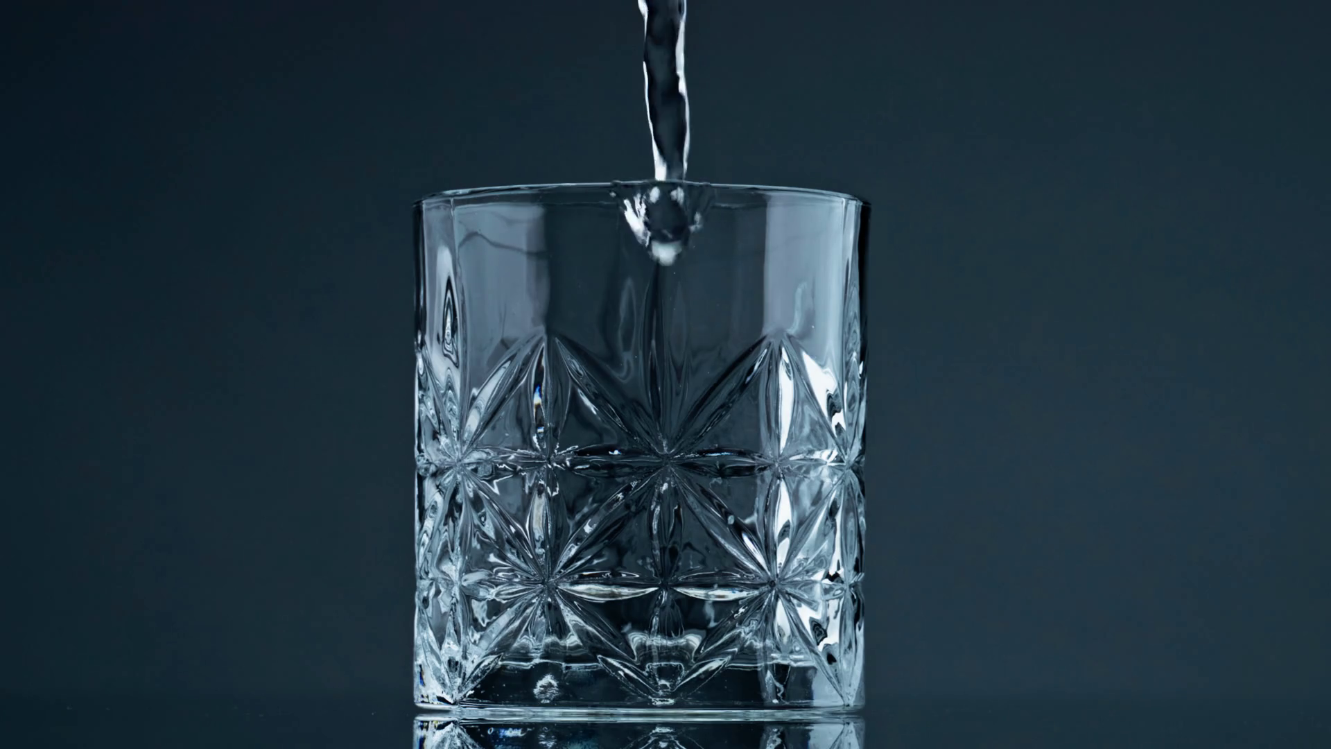 Water Stream Filling Glass Closeup Crystal Stock Footage SBV-347122084 ...