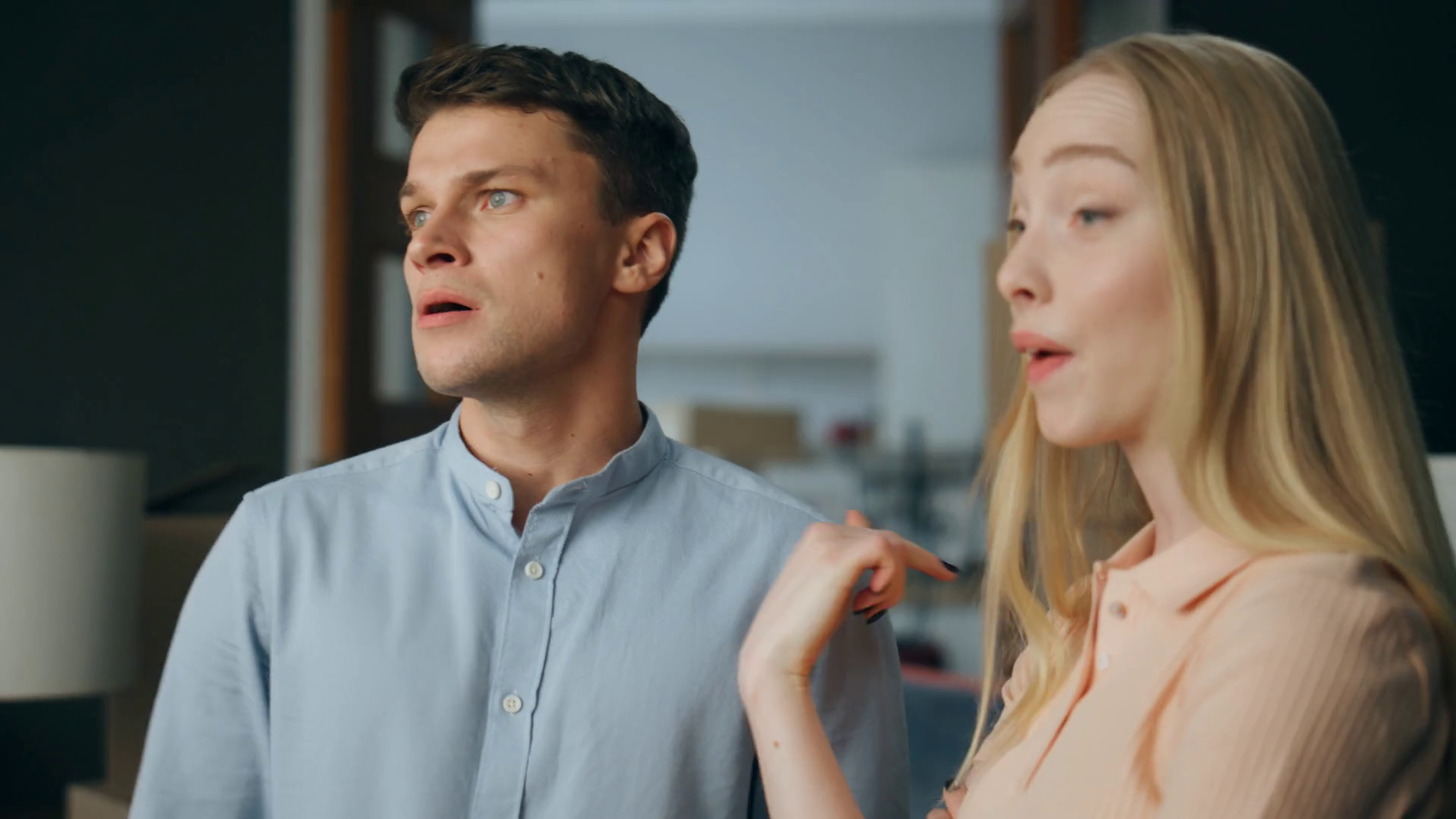 Married Couple's Intense Home Confrontation: Stock Footage SBV ...