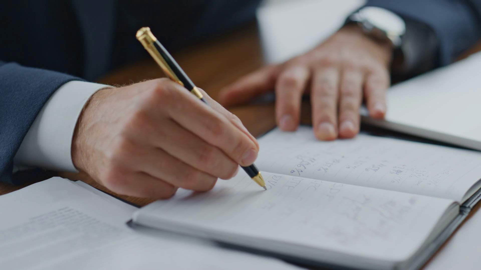 Unknown Executive Manager Making Notes In Stock Footage SBV-347350906 ...