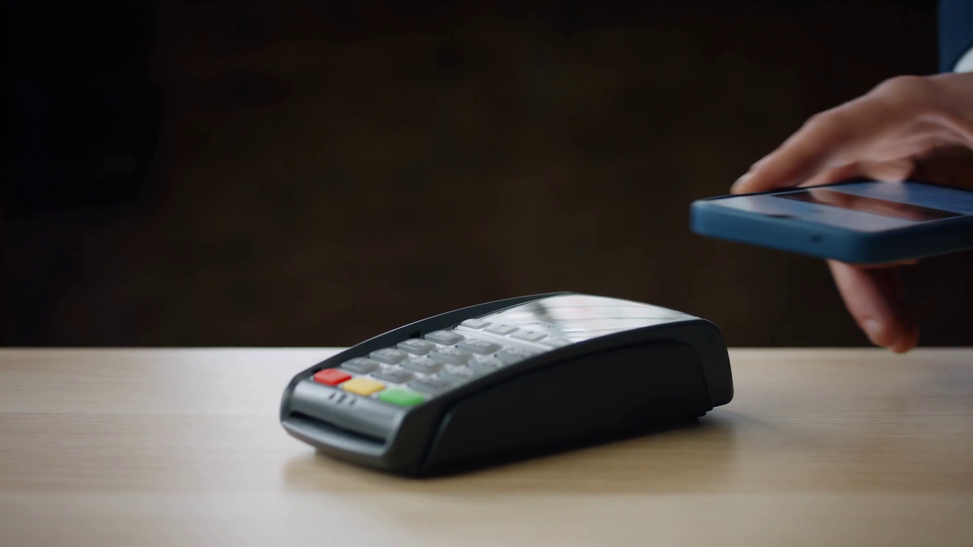 Cashless Payment Using Smartphone On Modern Stock Footage SBV-347440073 ...