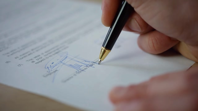 Signing Contract Animation Stock Footage: Royalty-Free Video Clips ...