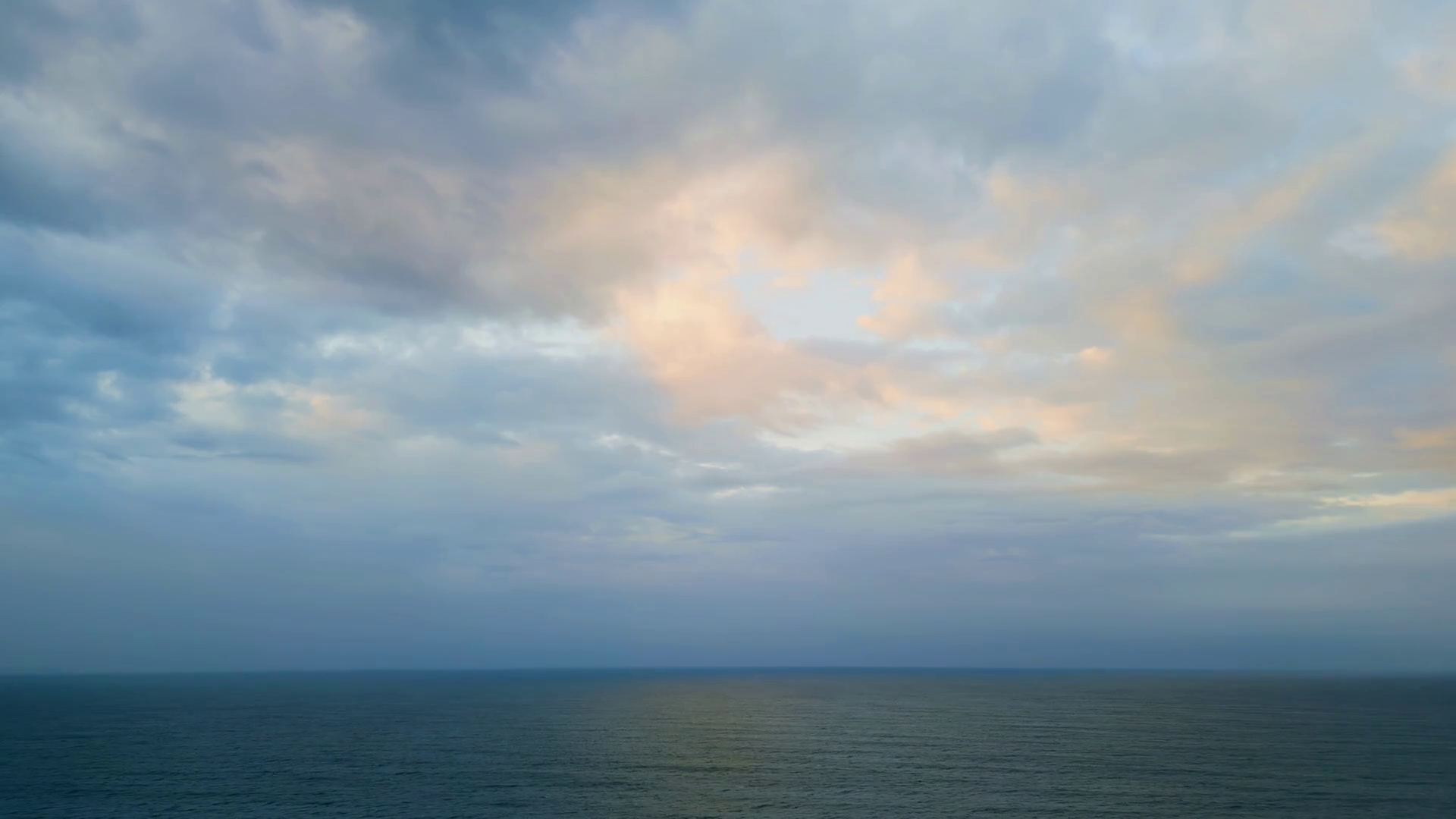 Dramatic Sky Over Calm Dark Ocean At Summer Stock Footage SBV-347521055 ...
