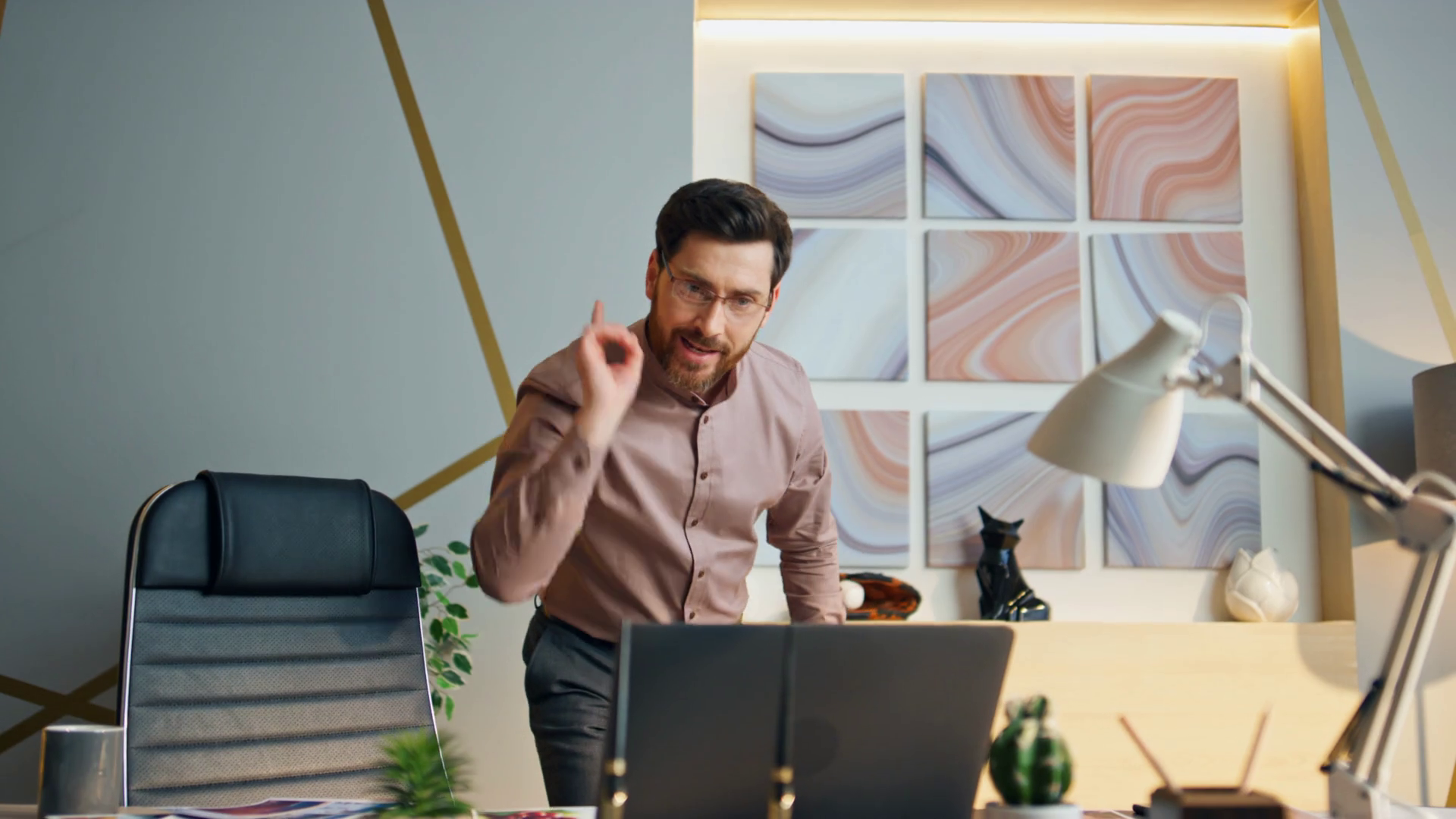 Angry Boss Yelling During Video Conference Stock Footage SBV-347614478 ...