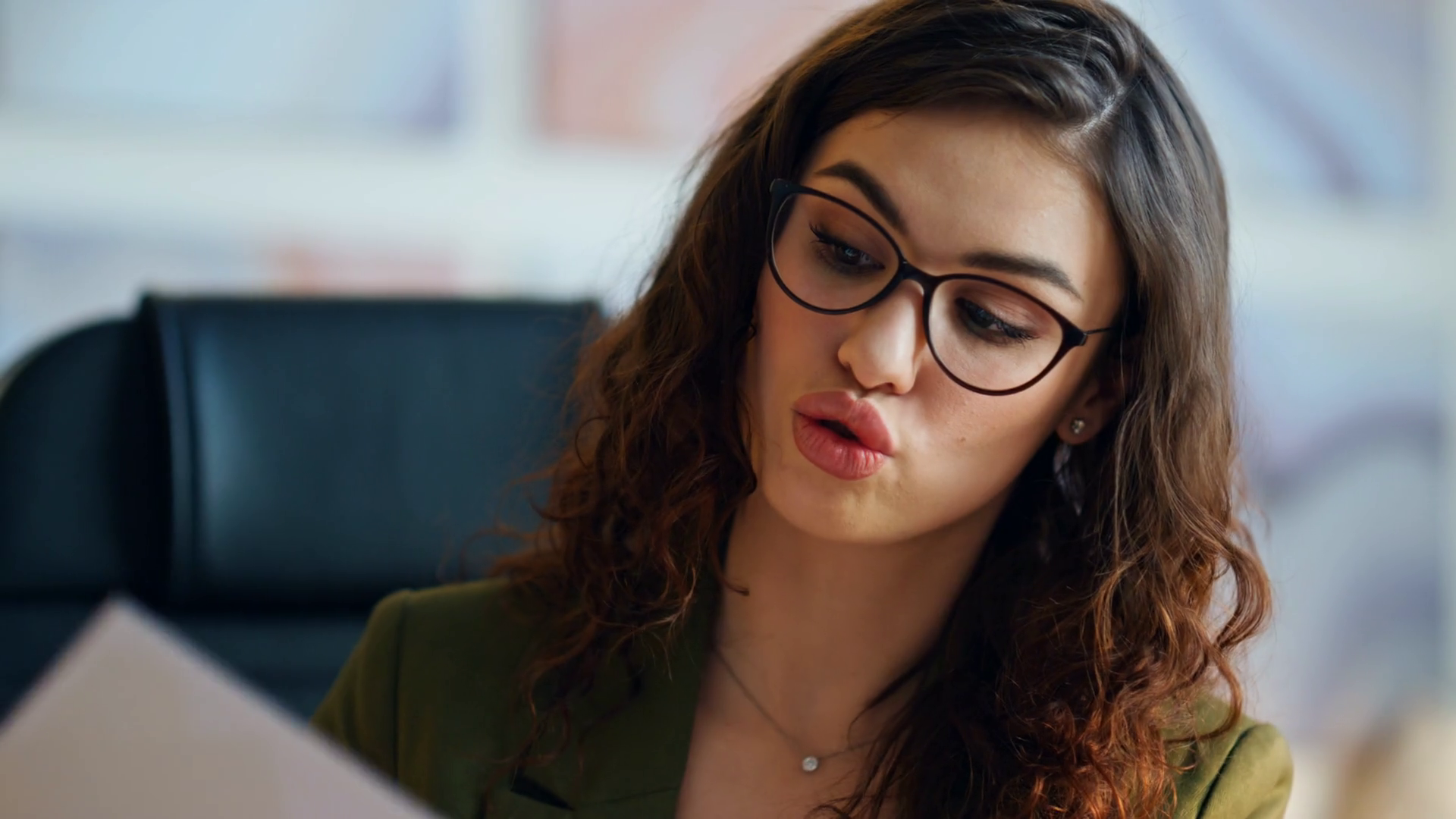 Smiling Positive Girl Web Designer Talking Stock Footage SBV-347608596 ...