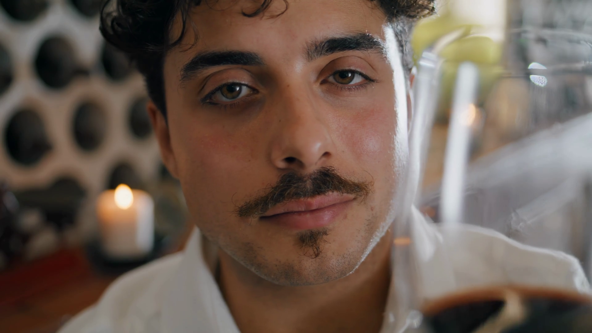 Close Up Italian Sommelier Sniffing Red Wine Stock Footage SBV ...