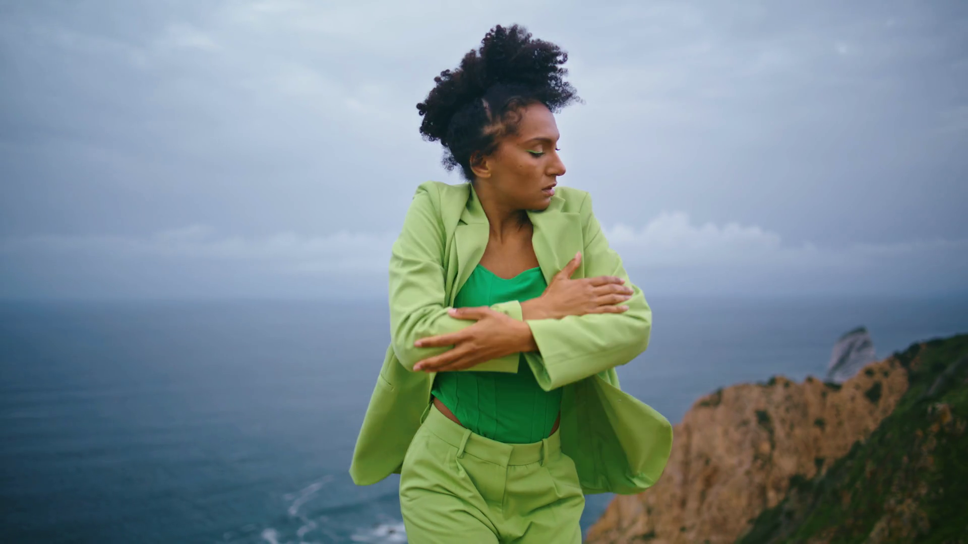 Talented Performer Dancing Outdoors At Night Stock Footage SBV ...