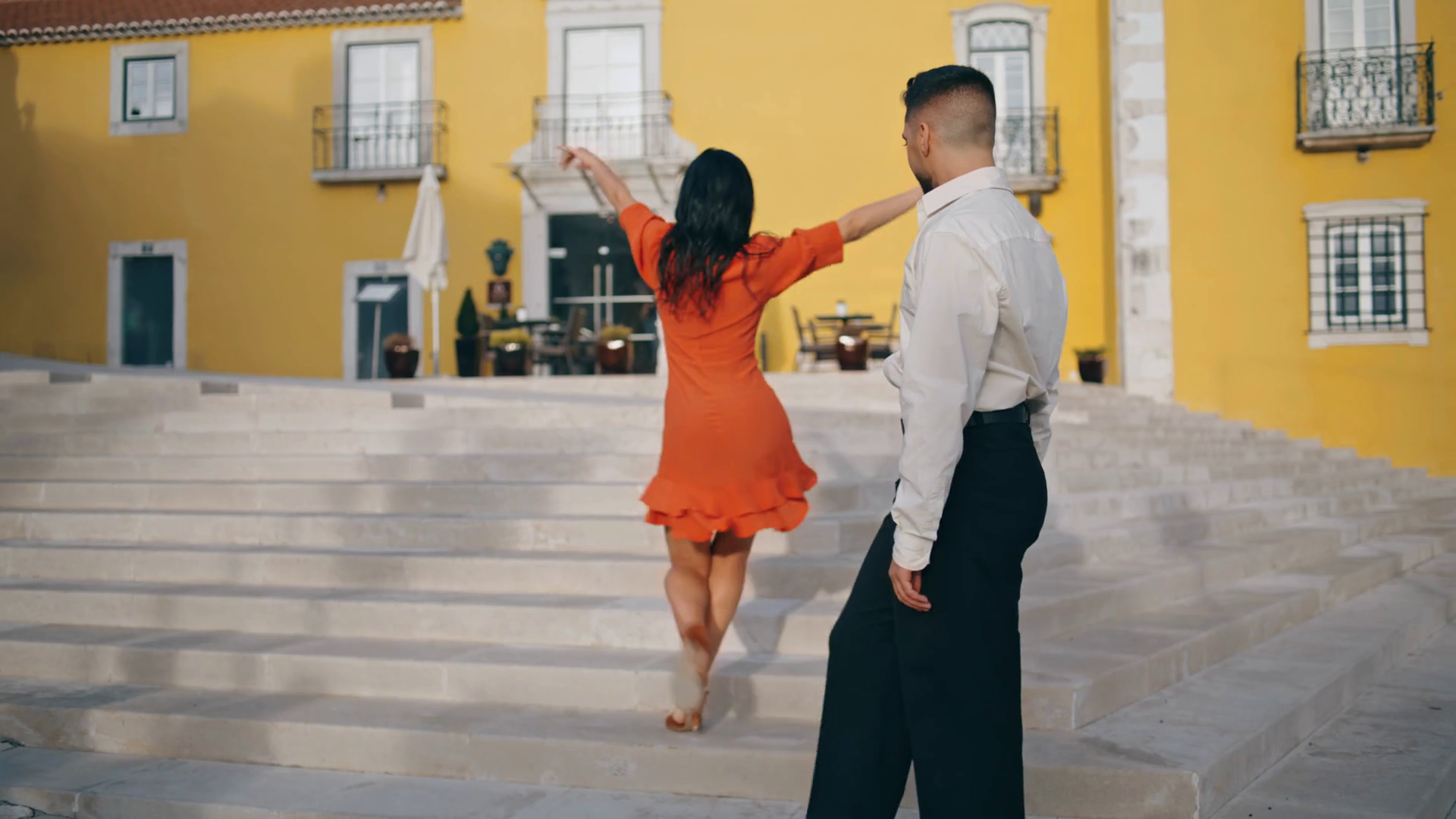 Energetic Couple Dancing Latin Style On Stock Footage SBV-347666830 ...