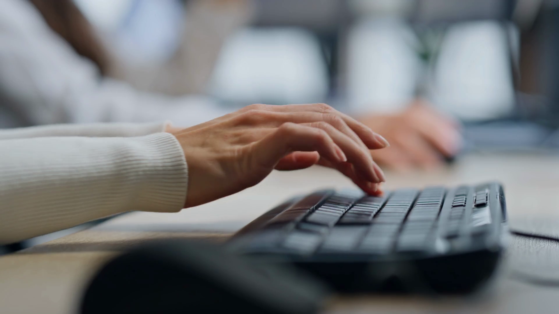 Closeup Woman Hands Typing Pc In Office Stock Footage SBV-347700923 ...