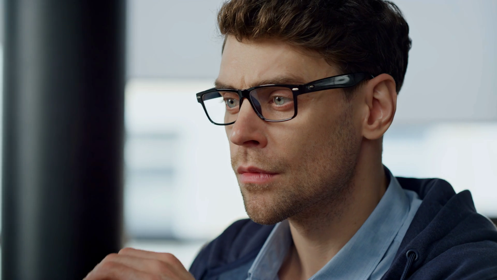 Closeup Serious Man Analyzing Financial Stock Footage SBV-347701280 ...