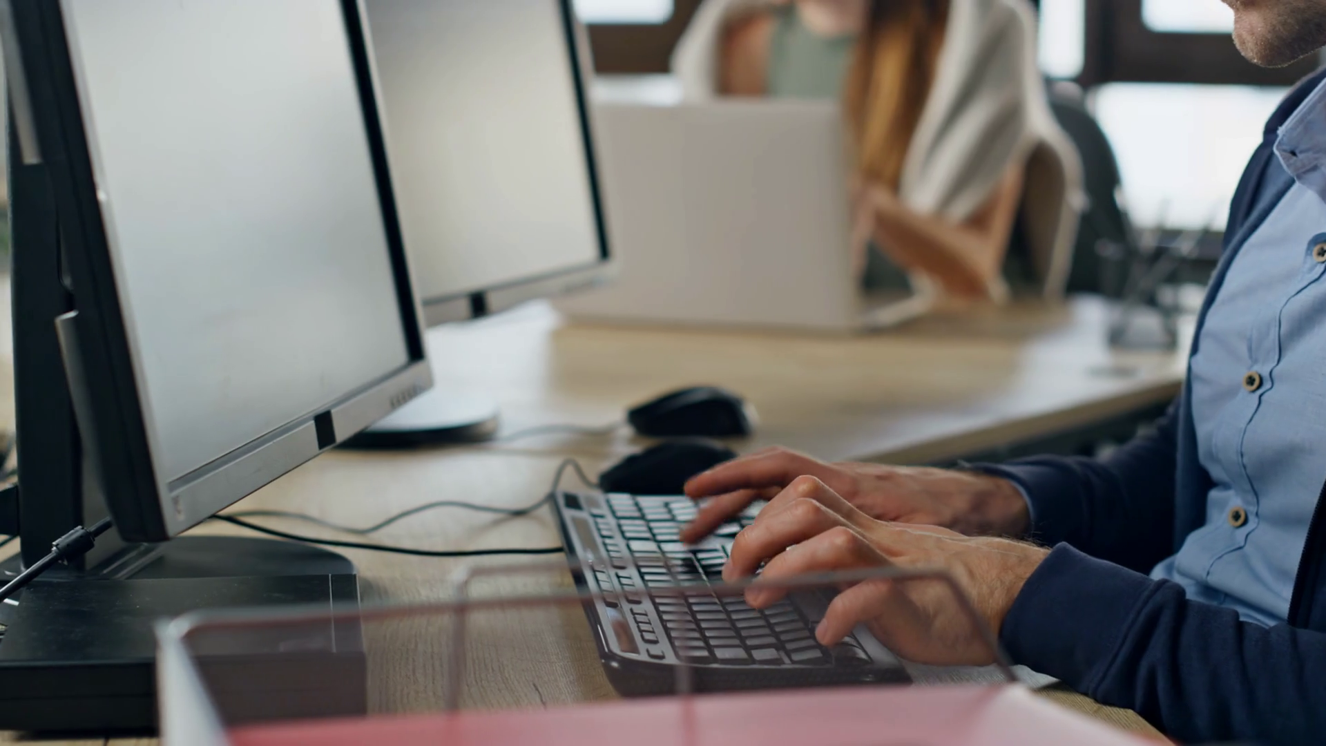 Engineer Hands Typing Computer Closeup Stock Footage SBV-347700906 ...
