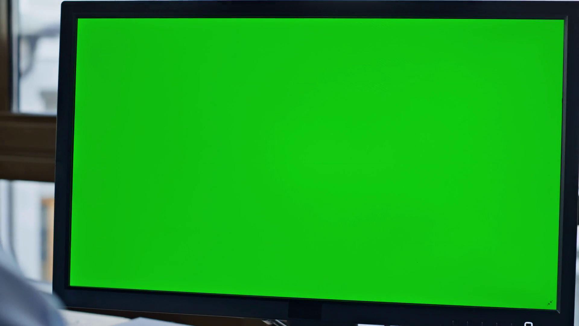 Operator Working Green Computer Closeup Stock Footage SBV-347699286 ...