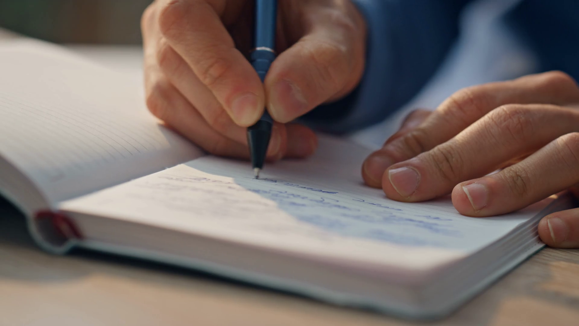 Closeup Businessman Hands Writing Notes At Stock Footage SBV-348417593 ...