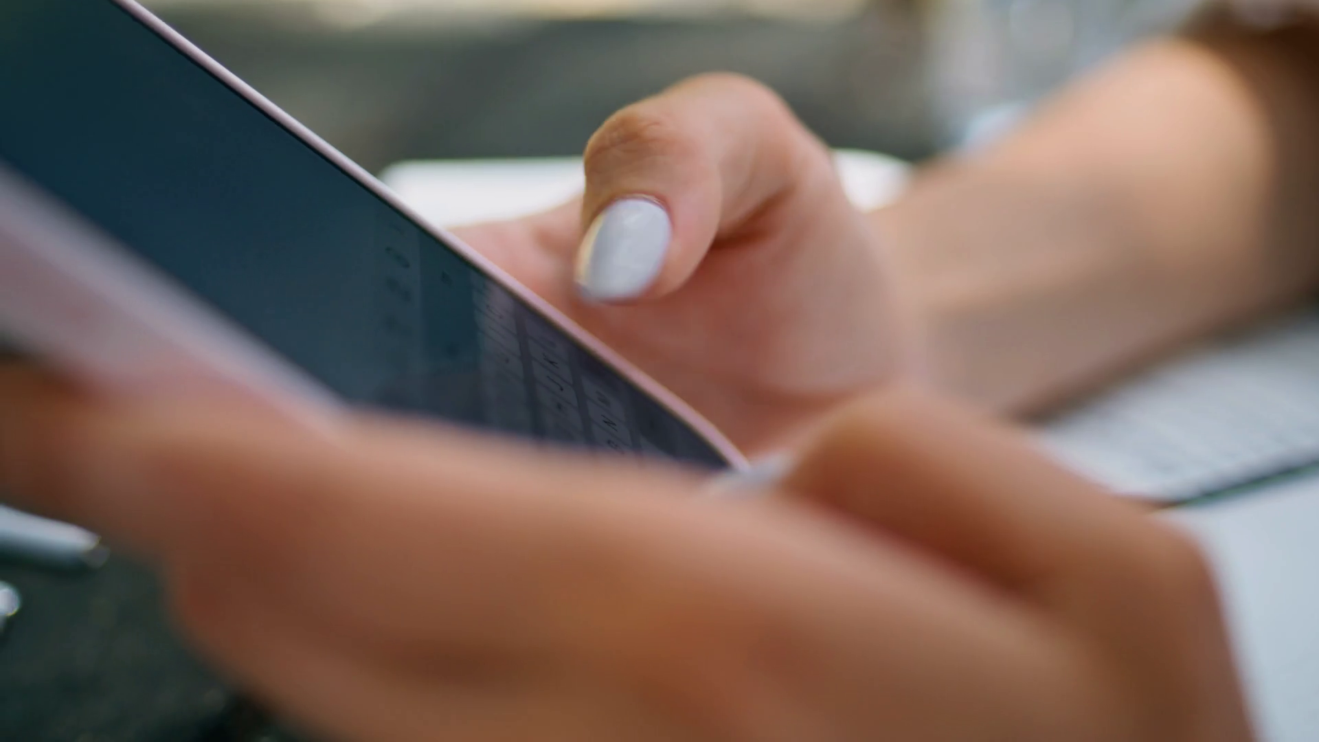 Female Fingers Texting On Smartphone Close Stock Footage SBV-348670329 ...