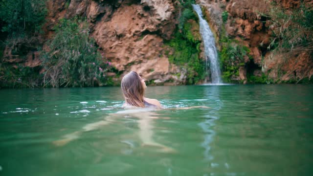 Woman Bathing In Nature Stock Footage: Royalty-Free Video Clips ...