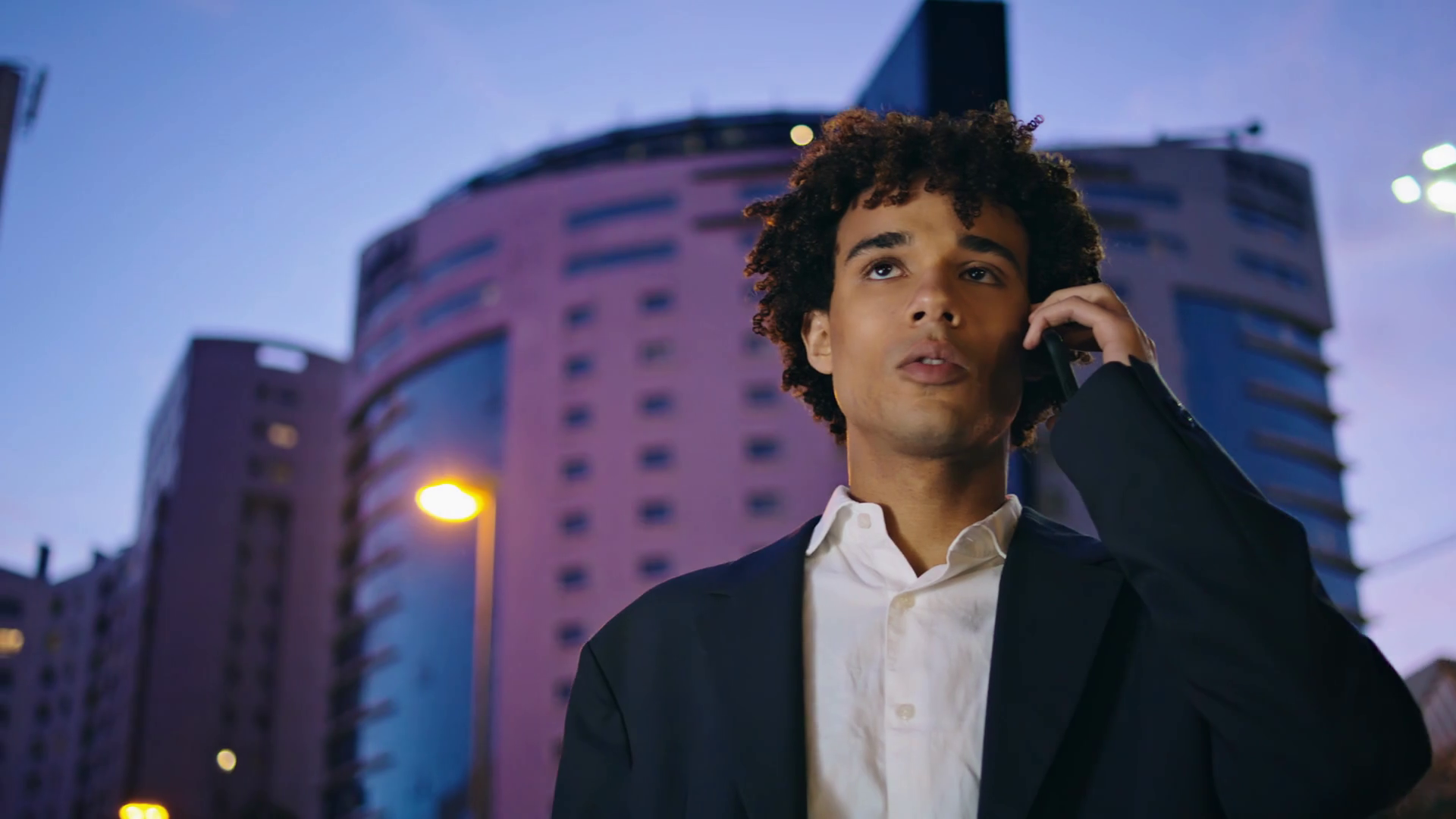 Calling Businessman Waiting At Night Stock Footage SBV-348711990 ...