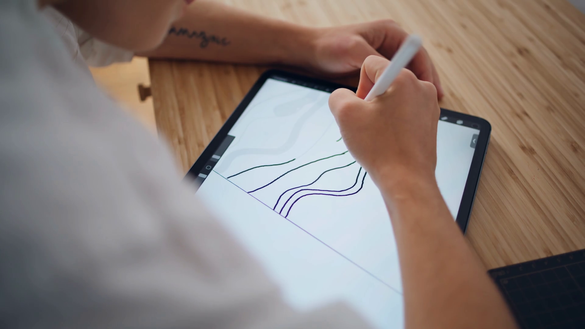 Artist Hands Creating Graphic Tablet Sketch Stock Footage SBV-348717640 ...