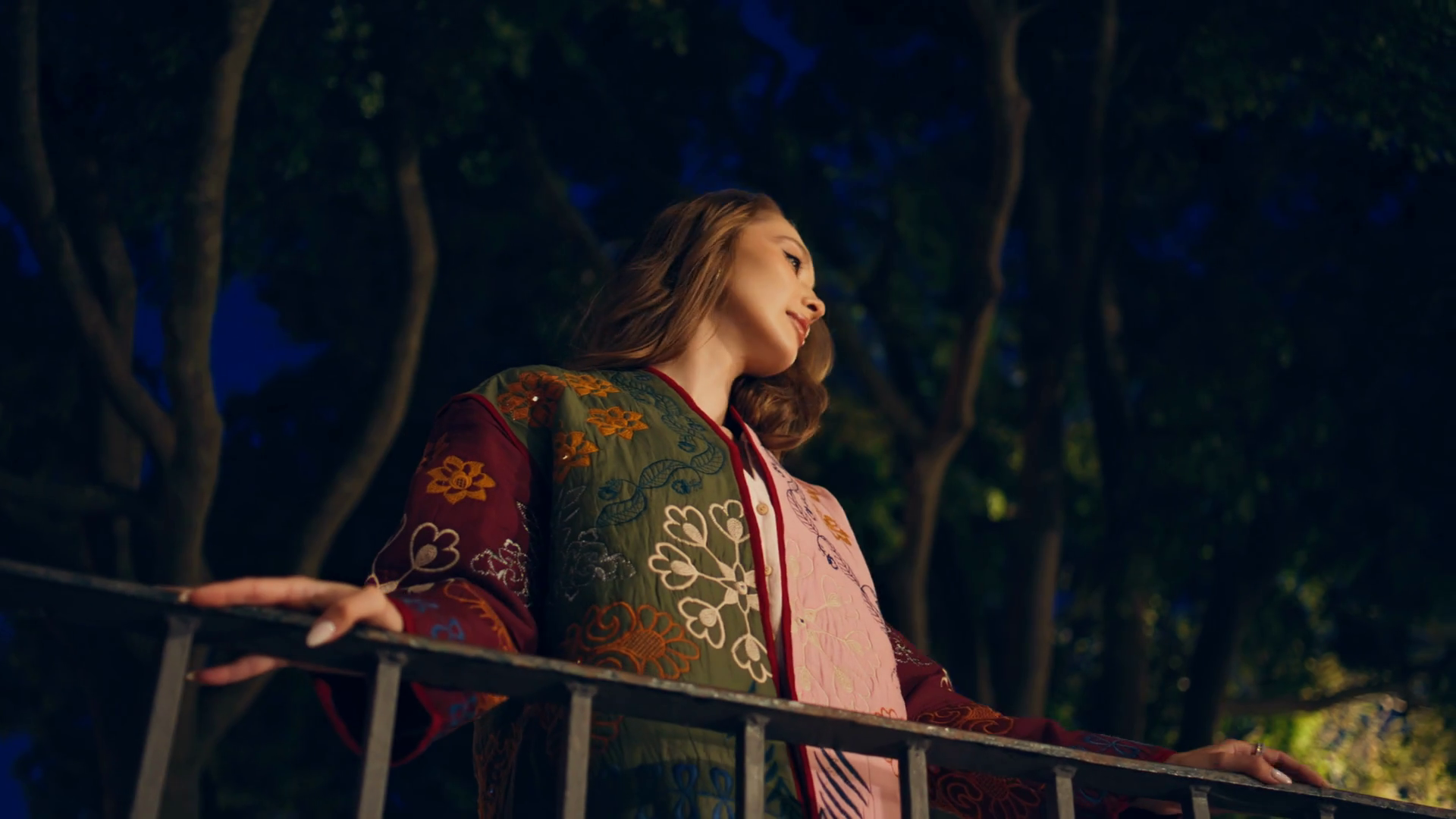 Girl Leaning On Park Railings Posing At Stock Footage SBV-348737369 ...
