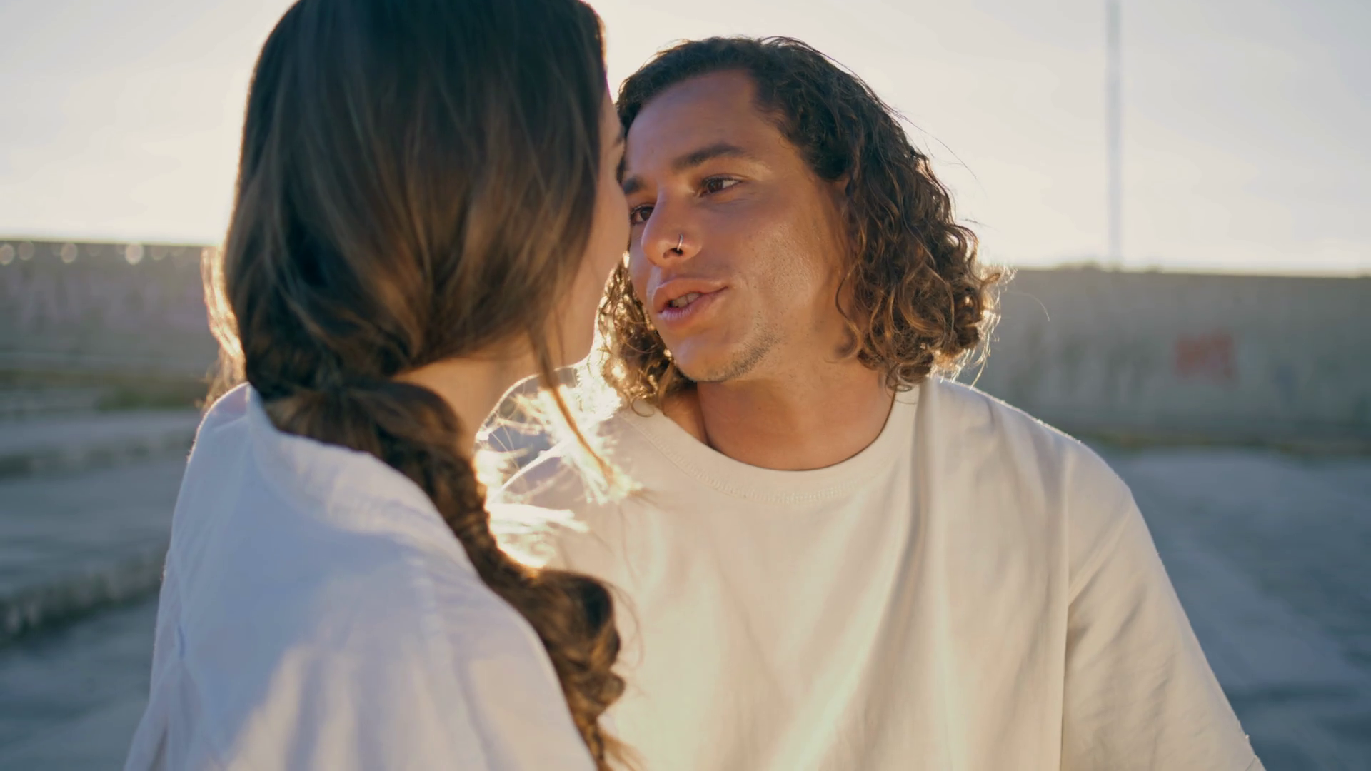 Affectionate Lovers Talking Together At Stock Footage SBV-348838699 ...