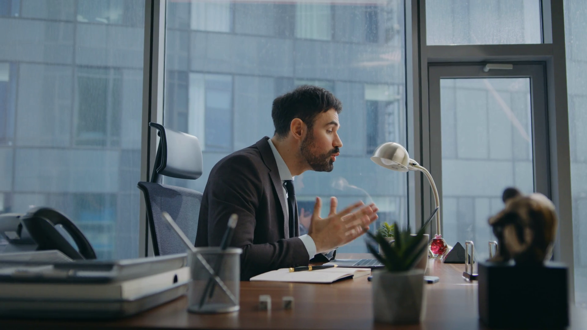 Confident Manager Consulting At Online Stock Footage SBV-348761321 ...