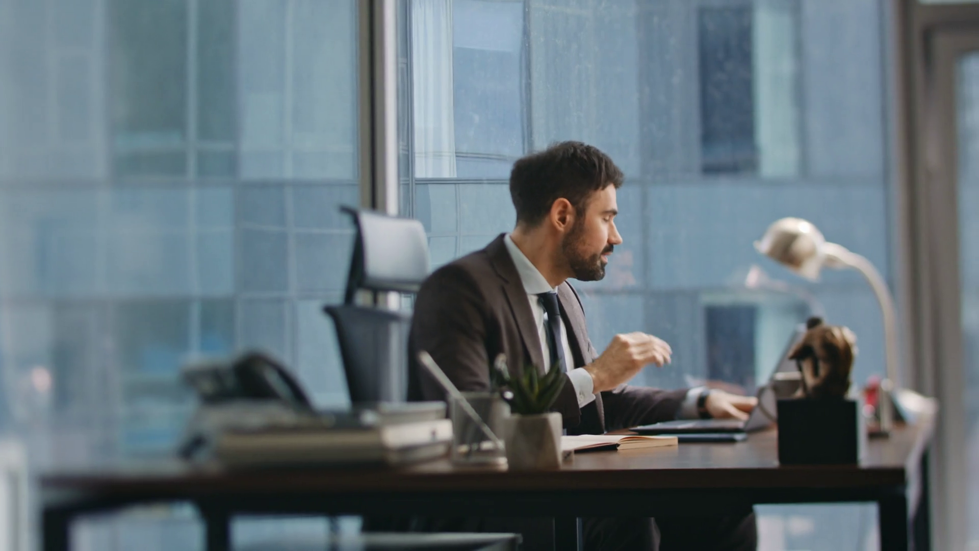 Frustrated Boss Arguing At Distant Meeting Stock Footage SBV-348760913 ...