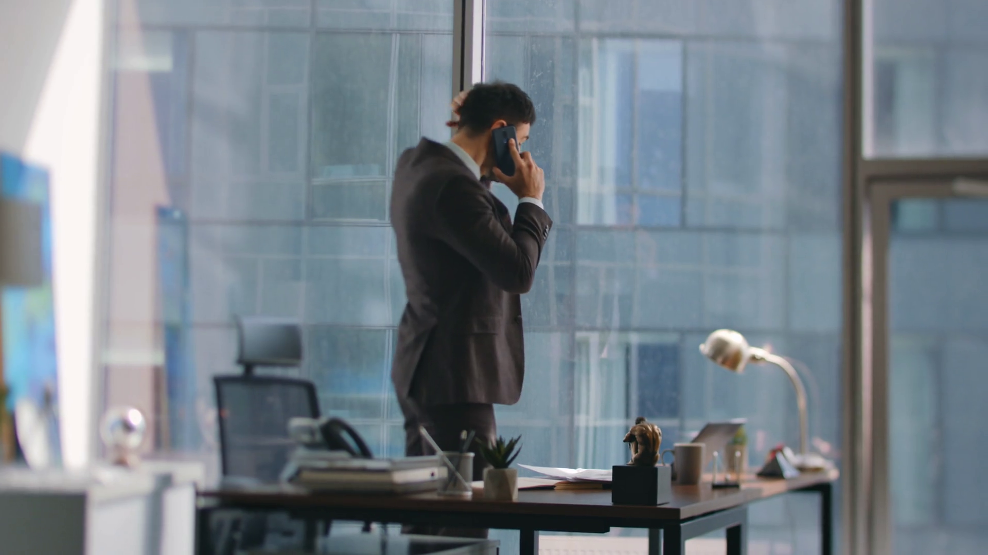 Furious Business Owner Calling Shouting At Stock Footage SBV-348761187 ...