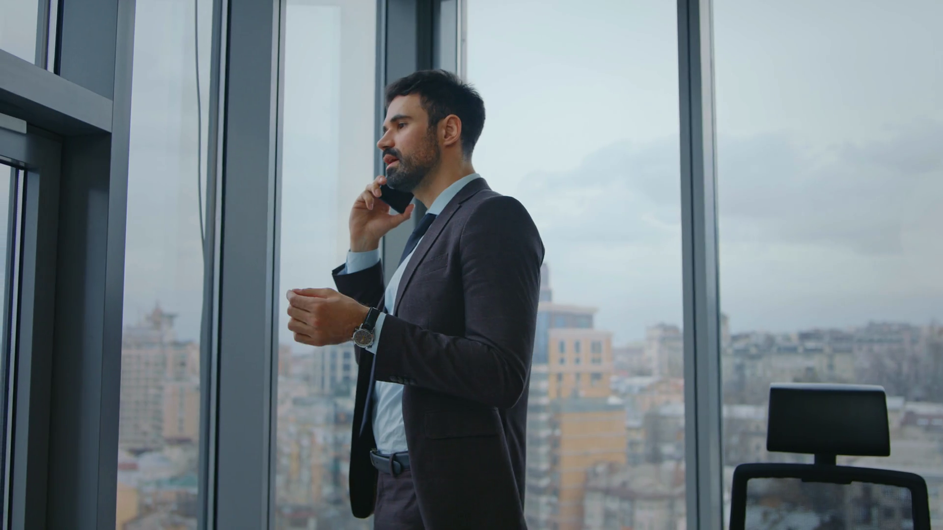 Business Manager Speaking On Cellphone Stock Footage SBV-348761514 ...