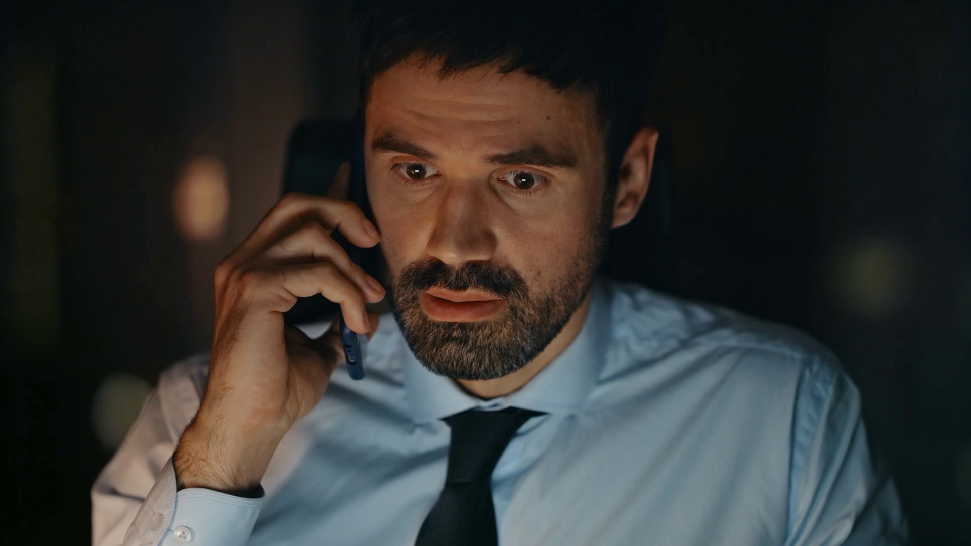 Concerned Manager Arguing At Telephone Call Stock Footage SBV-348760568 ...