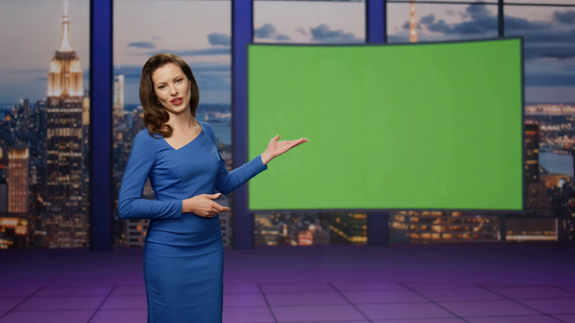 Presenter Greenscreen Tv Studio Lighting Stock Footage SBV-348768567 ...