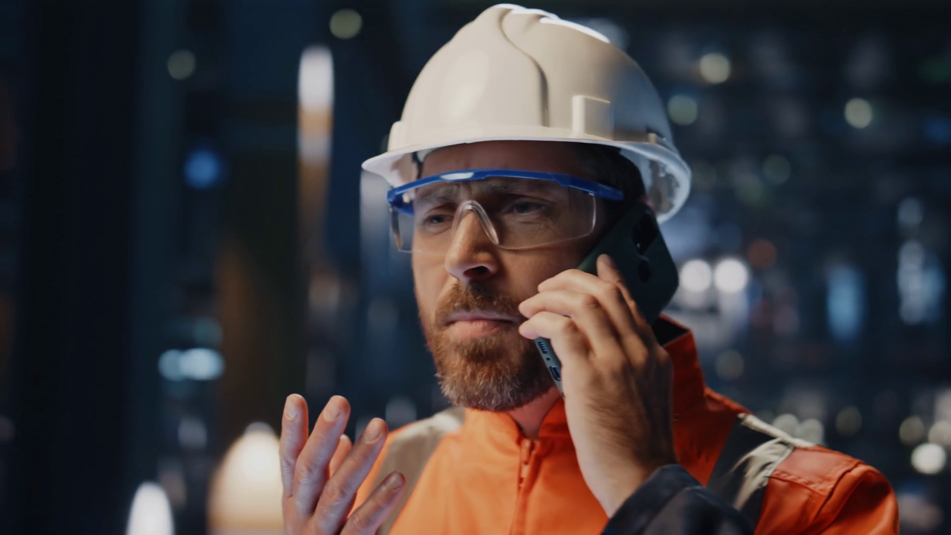 Mad Engineer Screaming In Smartphone At Stock Footage SBV-348766739 ...