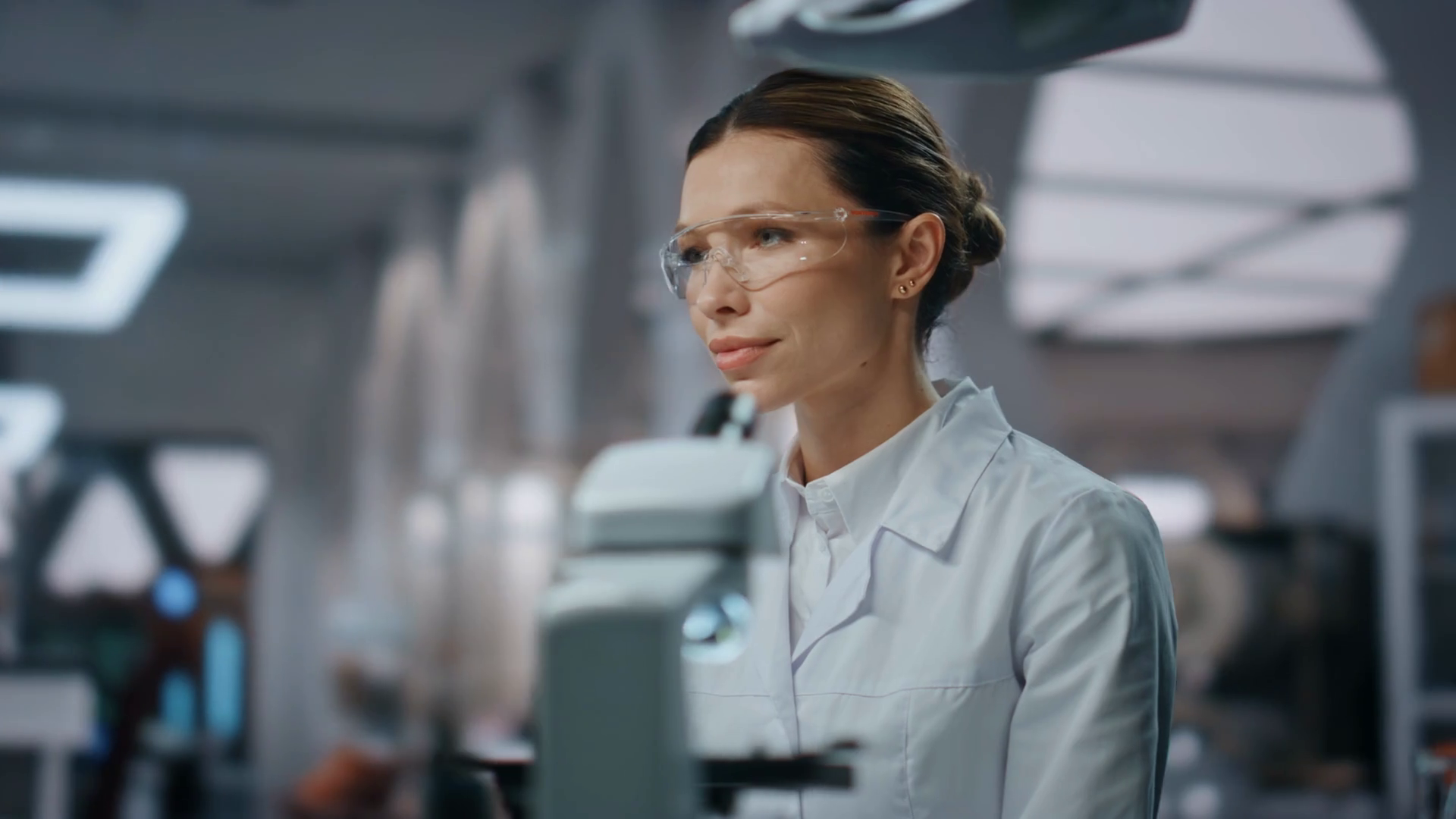 Professional Biochemistry Researcher Looking Stock Footage SBV ...