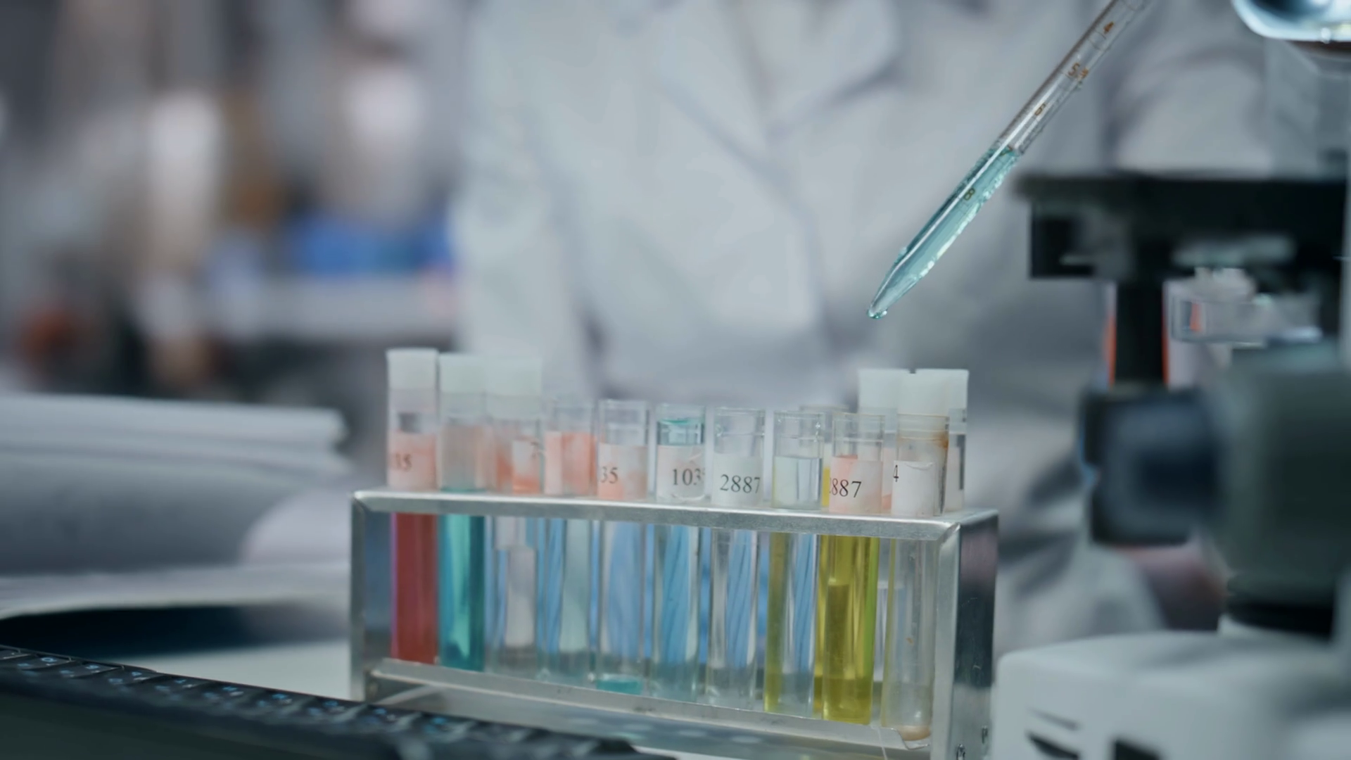 Scientist Hand Using Pipette Filling Test Stock Footage SBV-348766690 ...