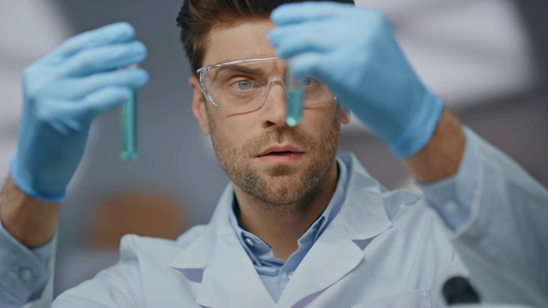 Smart Researcher Exploring Medicines In Stock Footage SBV-348766685 ...