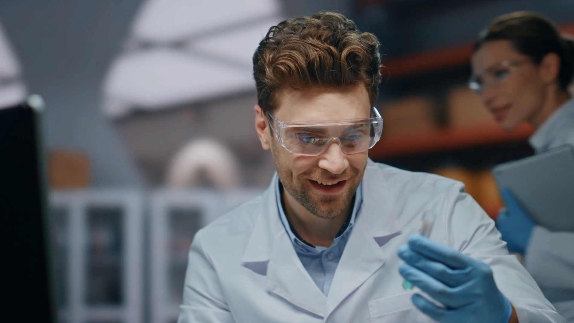 Happy Scientists Invented Medicines From Stock Footage SBV-348768407 ...