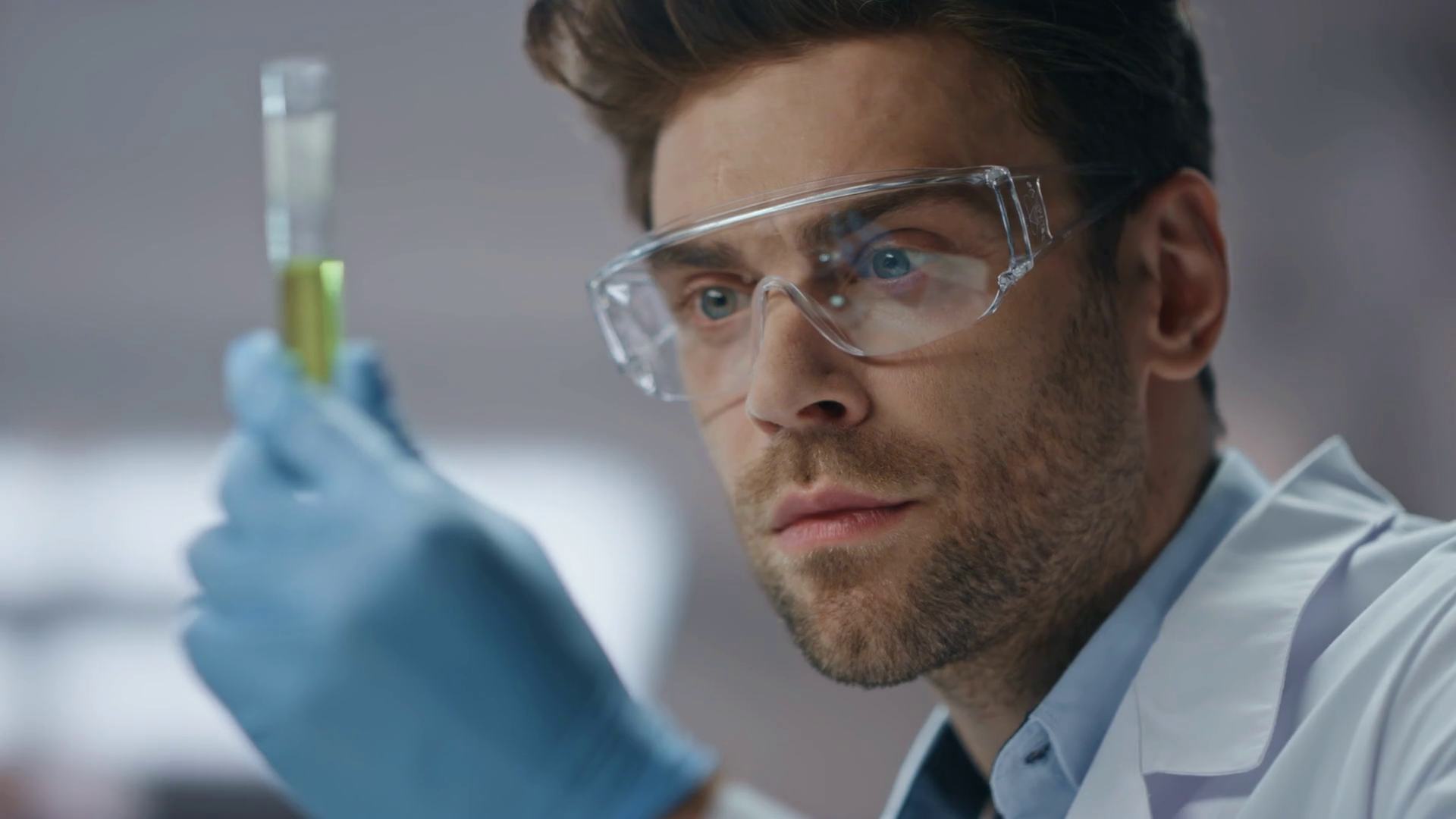 Serious Chemist Thinking On Research Cure Stock Footage SBV-348766576 - Storyblocks